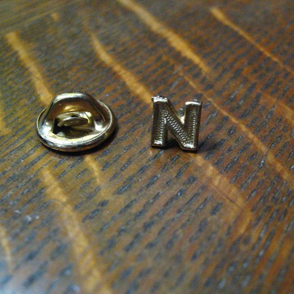 Letter "N" | Accessories | Letter N Initial Monogram Vintage Lapel Pin ...